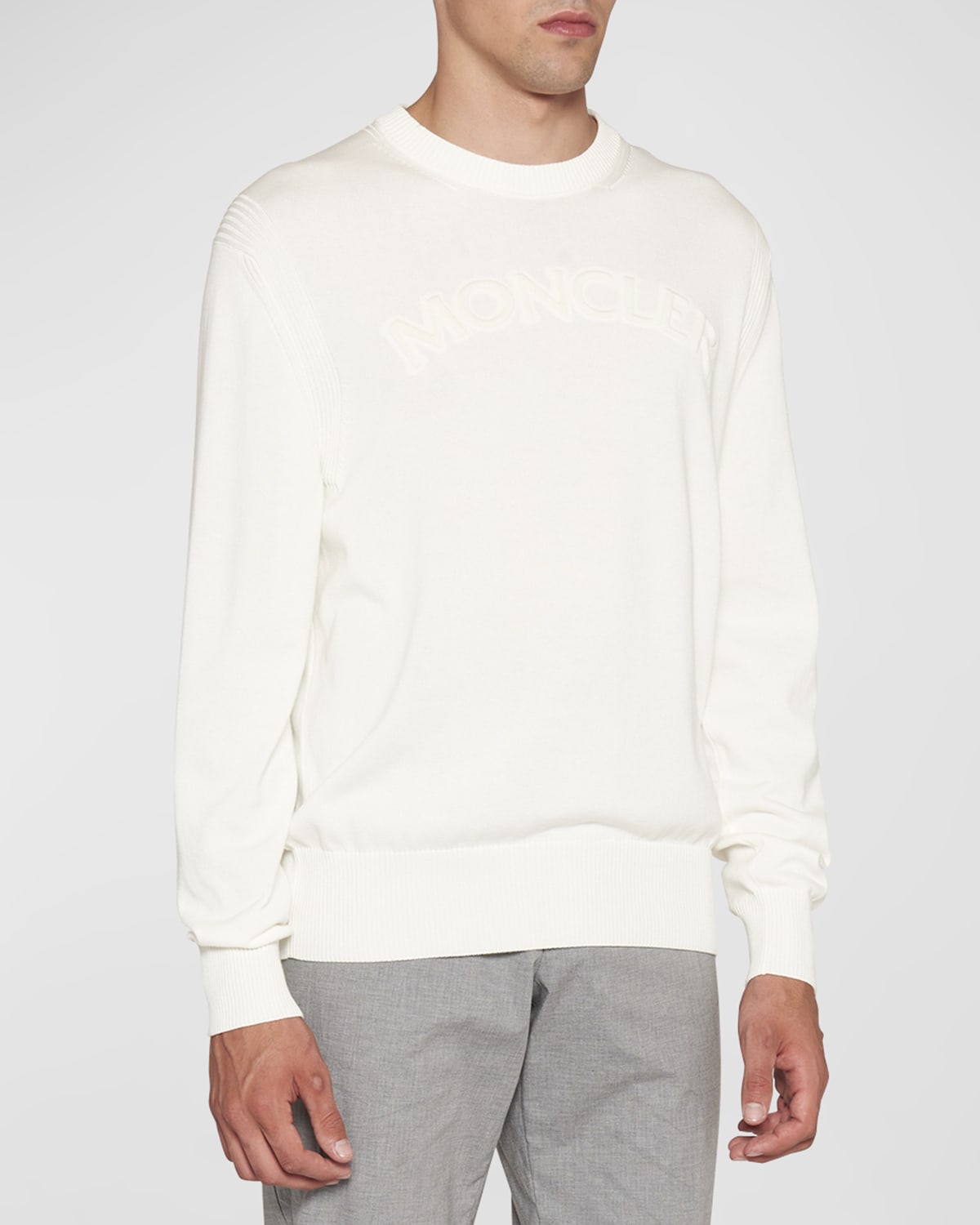 Balmain Men's Logo Intarsia Sweater | Neiman Marcus
