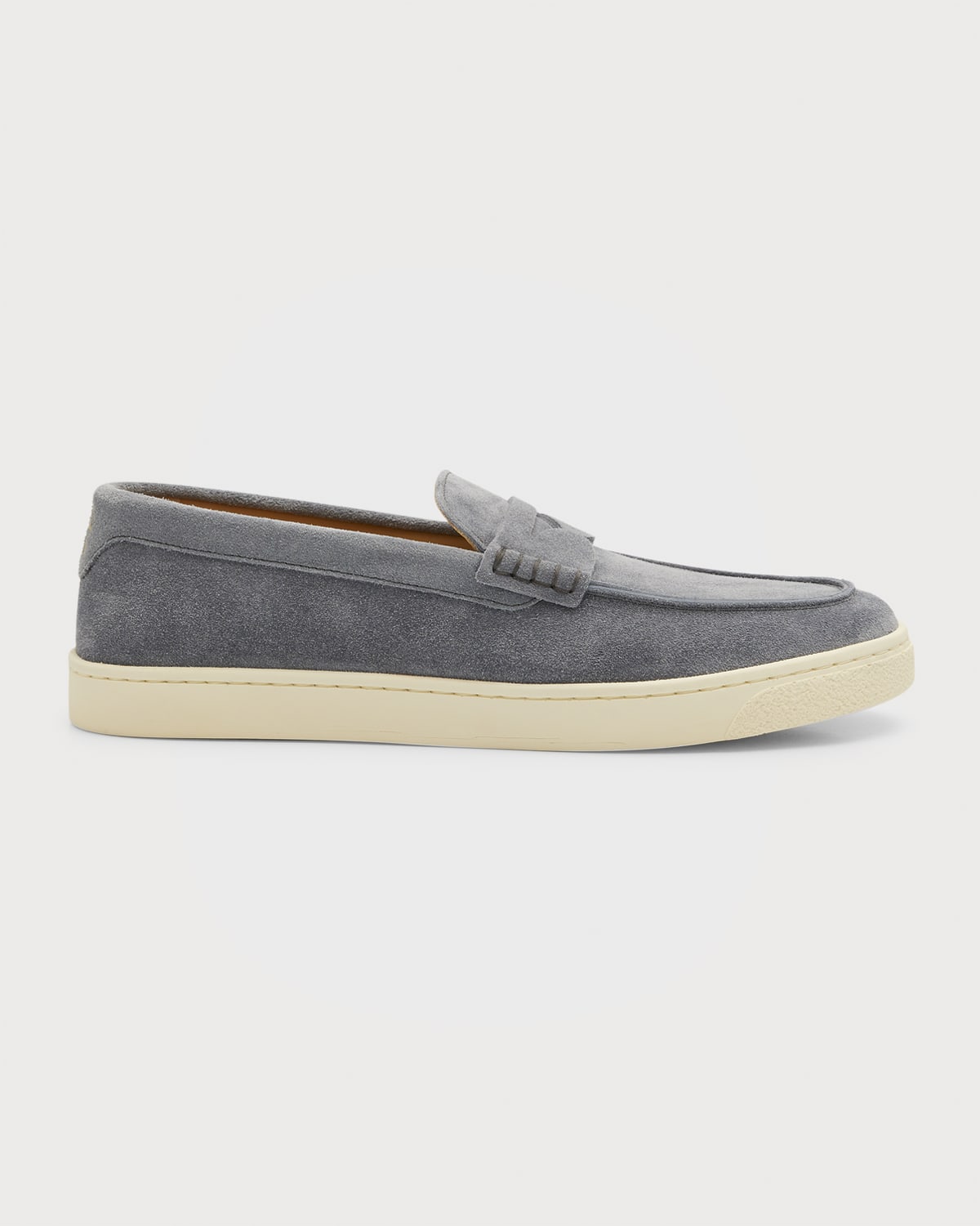 Brunello Cucinelli Men's Suede Leather Penny Loafers | Neiman Marcus