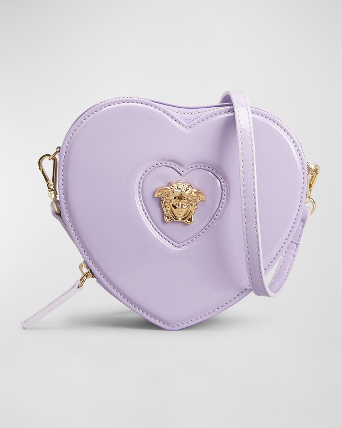 Versace Girl's Heart Shaped Embellished Medusa Head Bag | Neiman Marcus