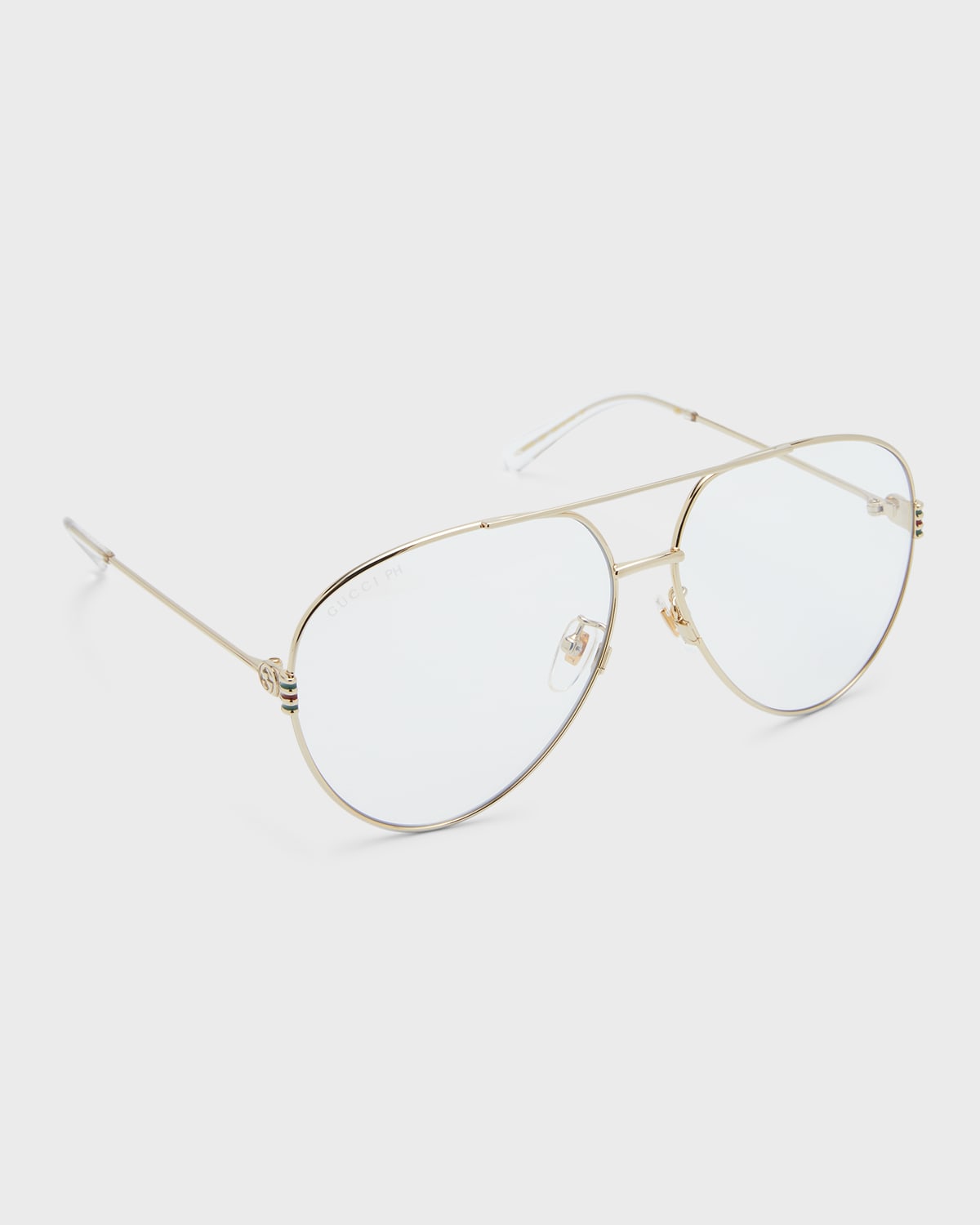 Stella McCartney Twisted Metal Aviator Sunglasses | Neiman Marcus