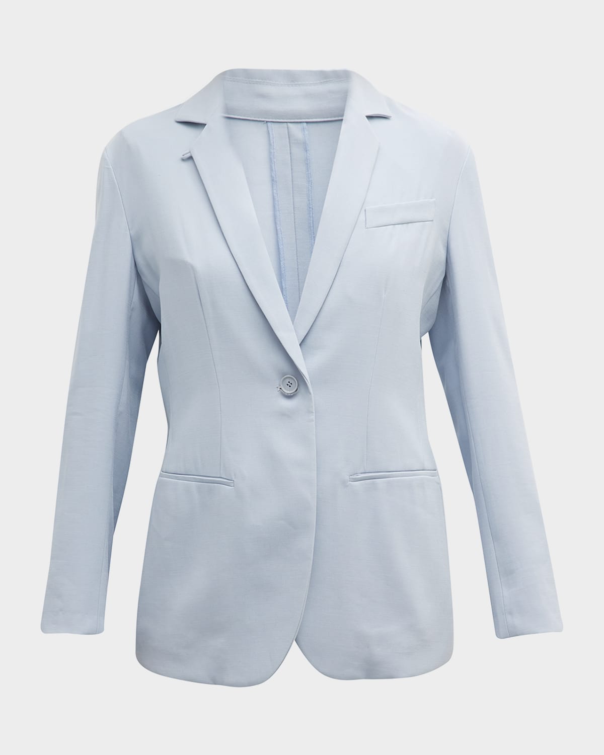 Emporio Armani Single-Button Stretch Cotton Blazer | Neiman Marcus