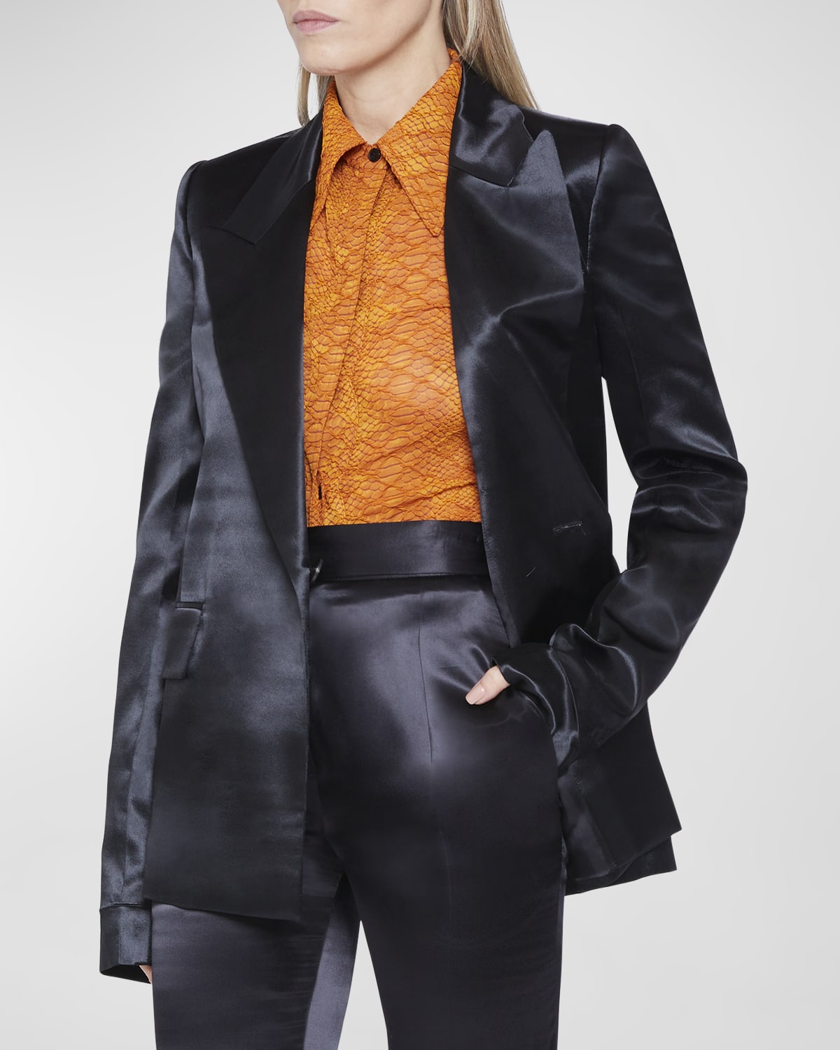 Burberry Runway Single-Breasted Velvet Tuxedo Jacket | Neiman Marcus