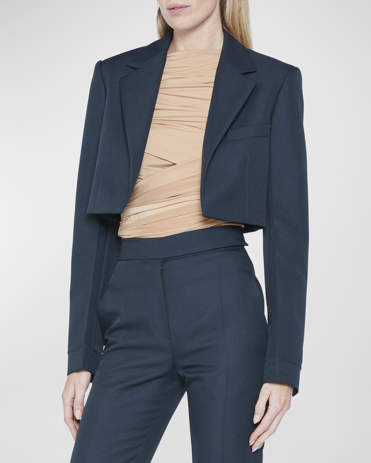 Coperni Hybrid Crop Tailored Jacket | Neiman Marcus