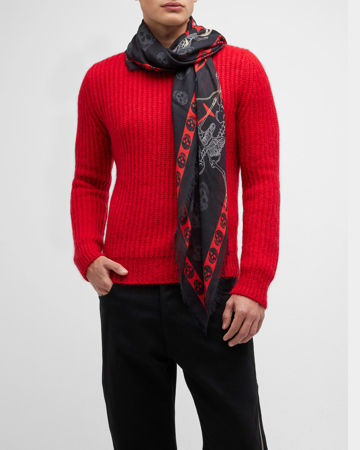 Stefano Ricci Men's Solid Silk Scarf | Neiman Marcus