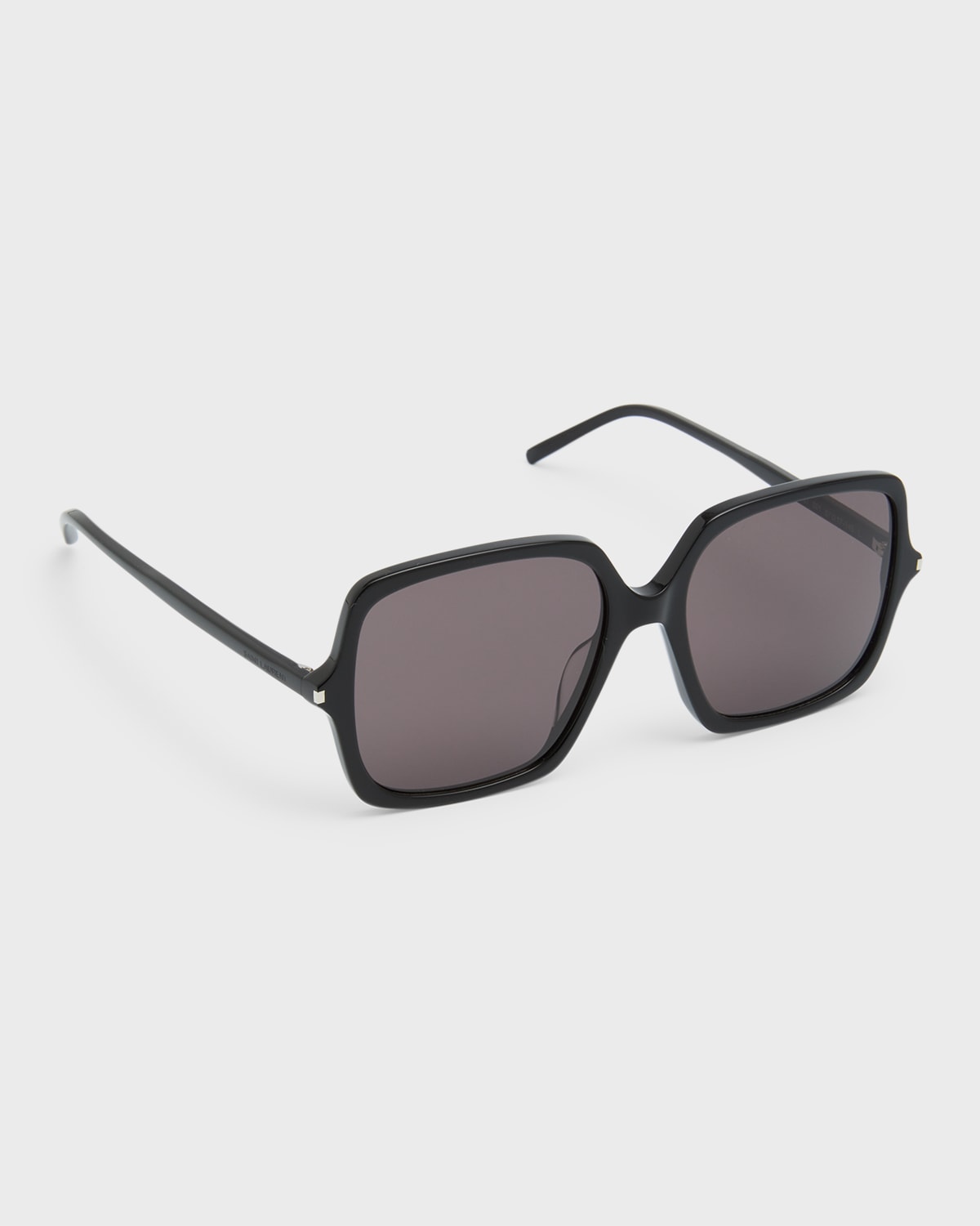 Saint Laurent Logo Square Acetate Sunglasses | Neiman Marcus