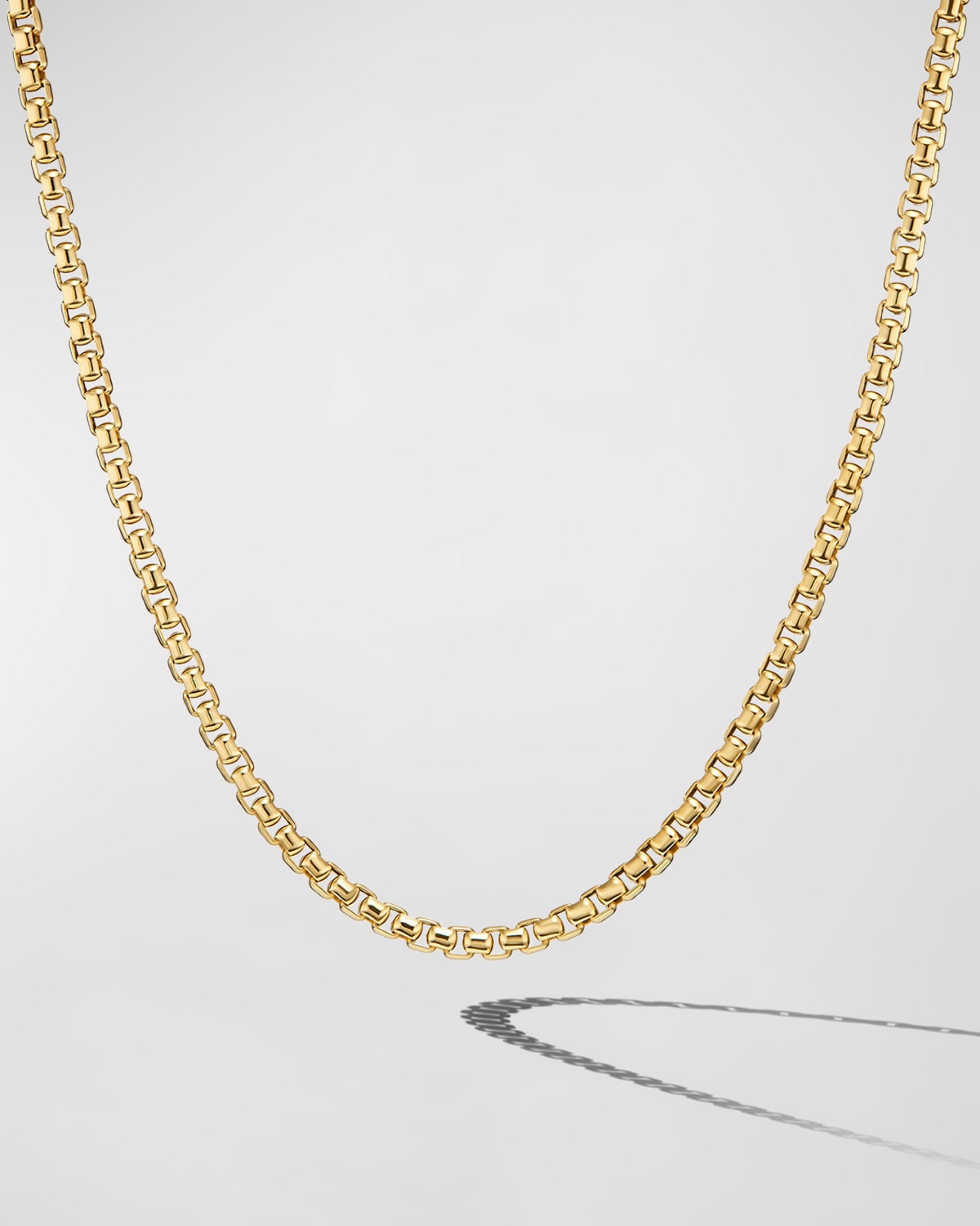 David Yurman Men's Box Chain Necklace in 18K Rose Gold, 5mm, 24"L ...