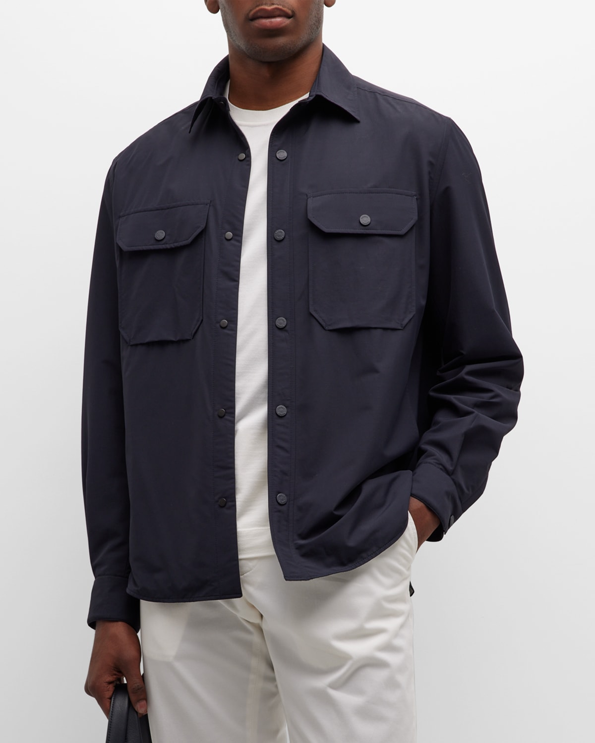 ZEGNA Men's Cashmere Overshirt | Neiman Marcus