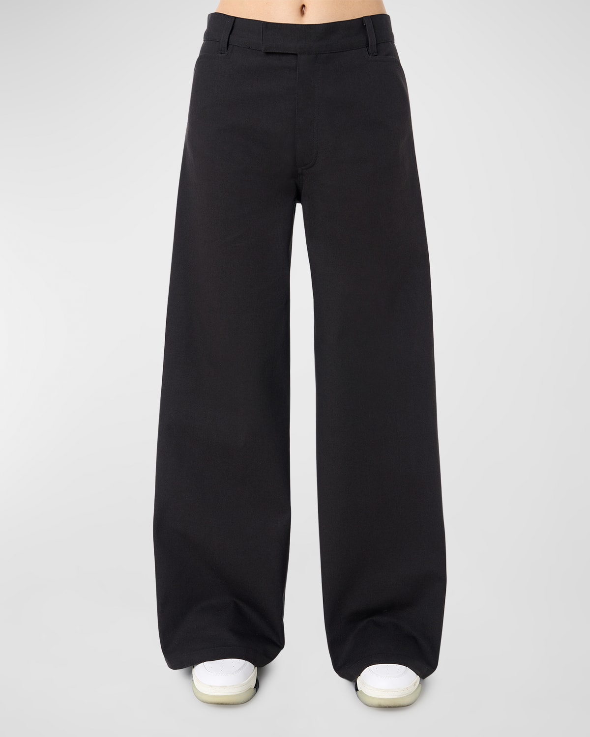 Co Wide-Leg Cuffed Cotton Pants | Neiman Marcus