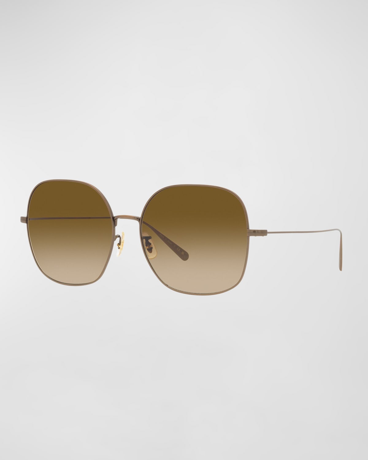 Oliver Peoples Dresner Gradient Titanium & Crystal Aviator Sunglasses ...