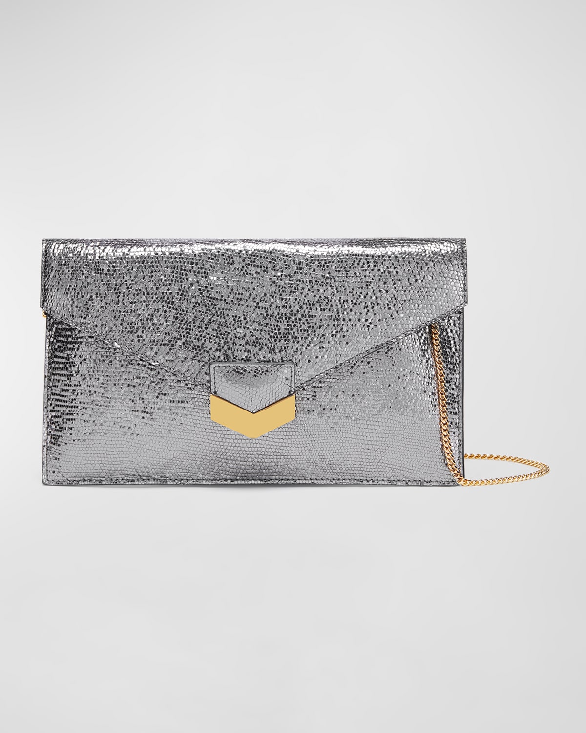 Rebecca Minkoff Leo Metallic Envelope Clutch Bag | Neiman Marcus