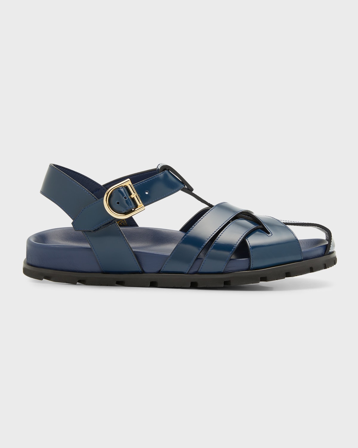 Aquatalia Ginata Leather Fisherman Sandals | Neiman Marcus