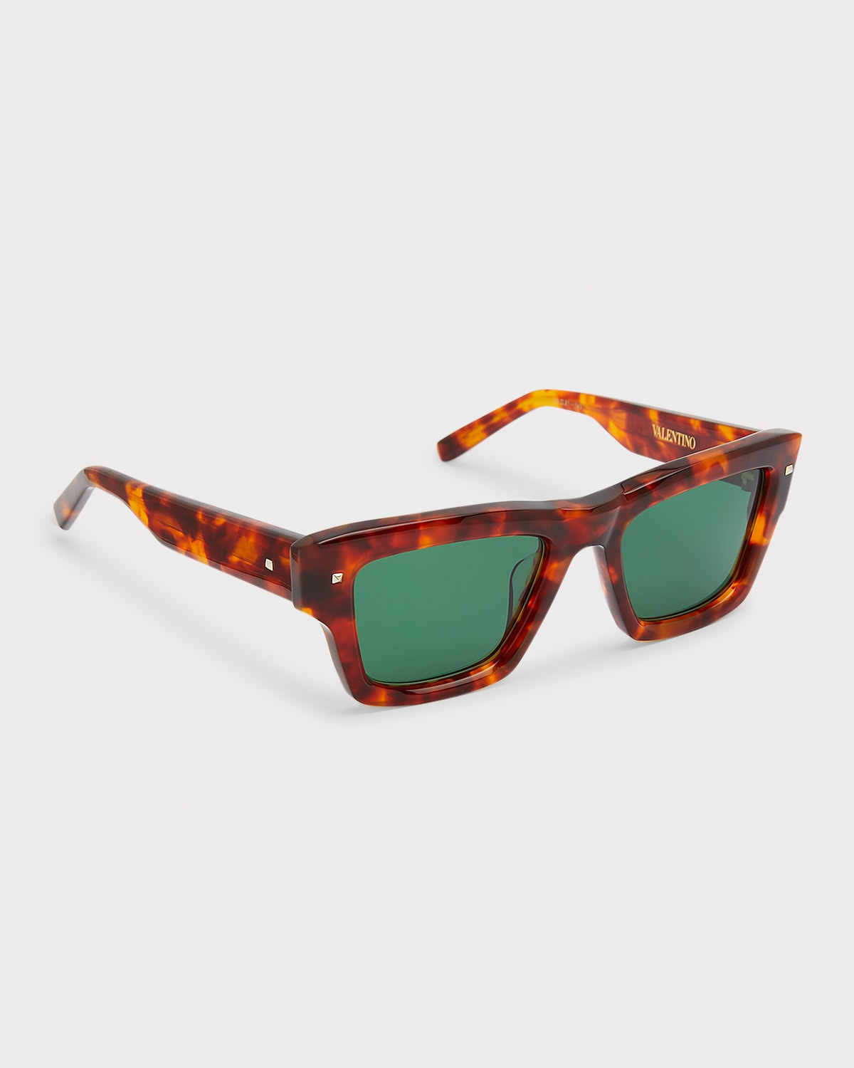 Valentino Garavani Uno Square Acetate & Titanium Sunglasses | Neiman Marcus