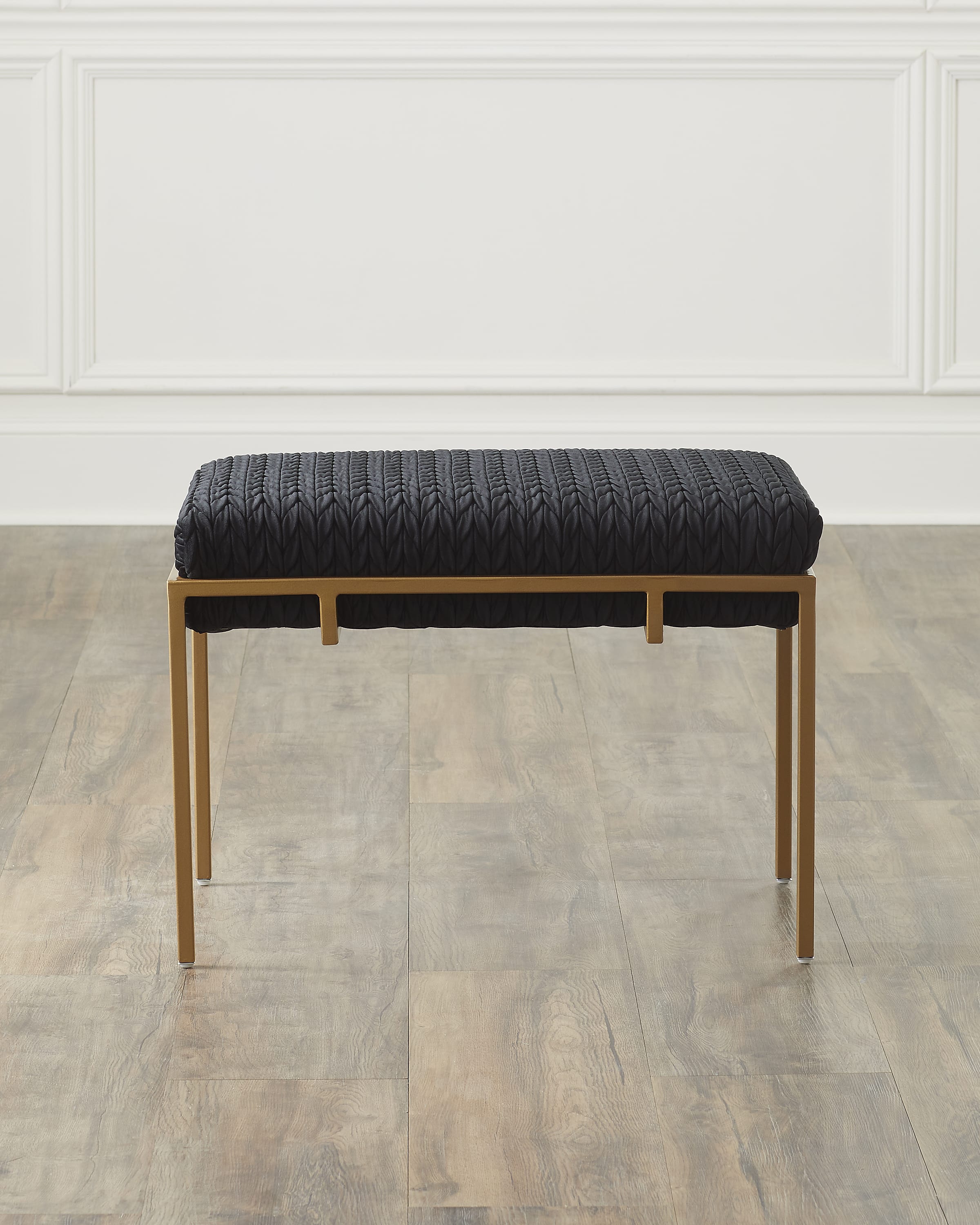 John-Richard Collection Upholstered Metal 29" Bench | Neiman Marcus