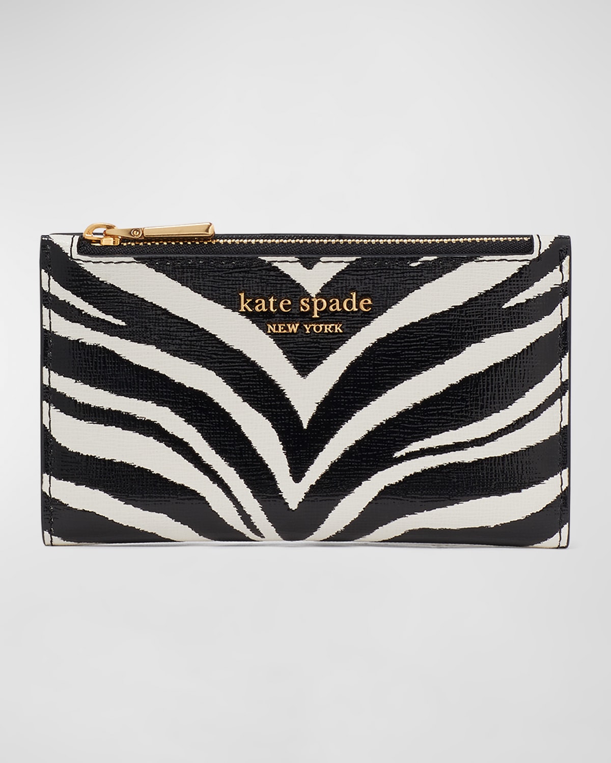 kate spade new york morgan hearts-print small slim bifold wallet ...