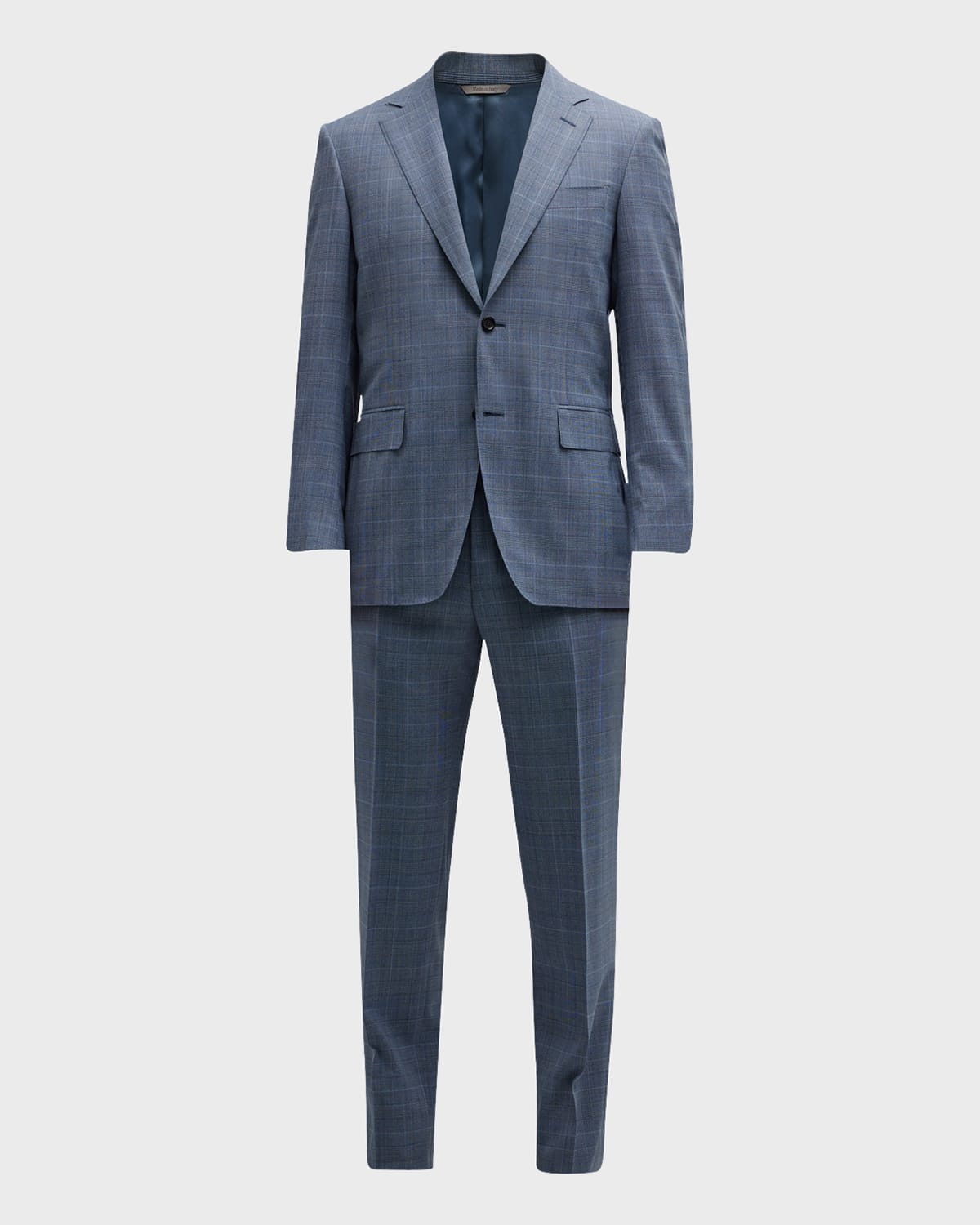 Canali Men's Tonal Plaid Wool Suit | Neiman Marcus