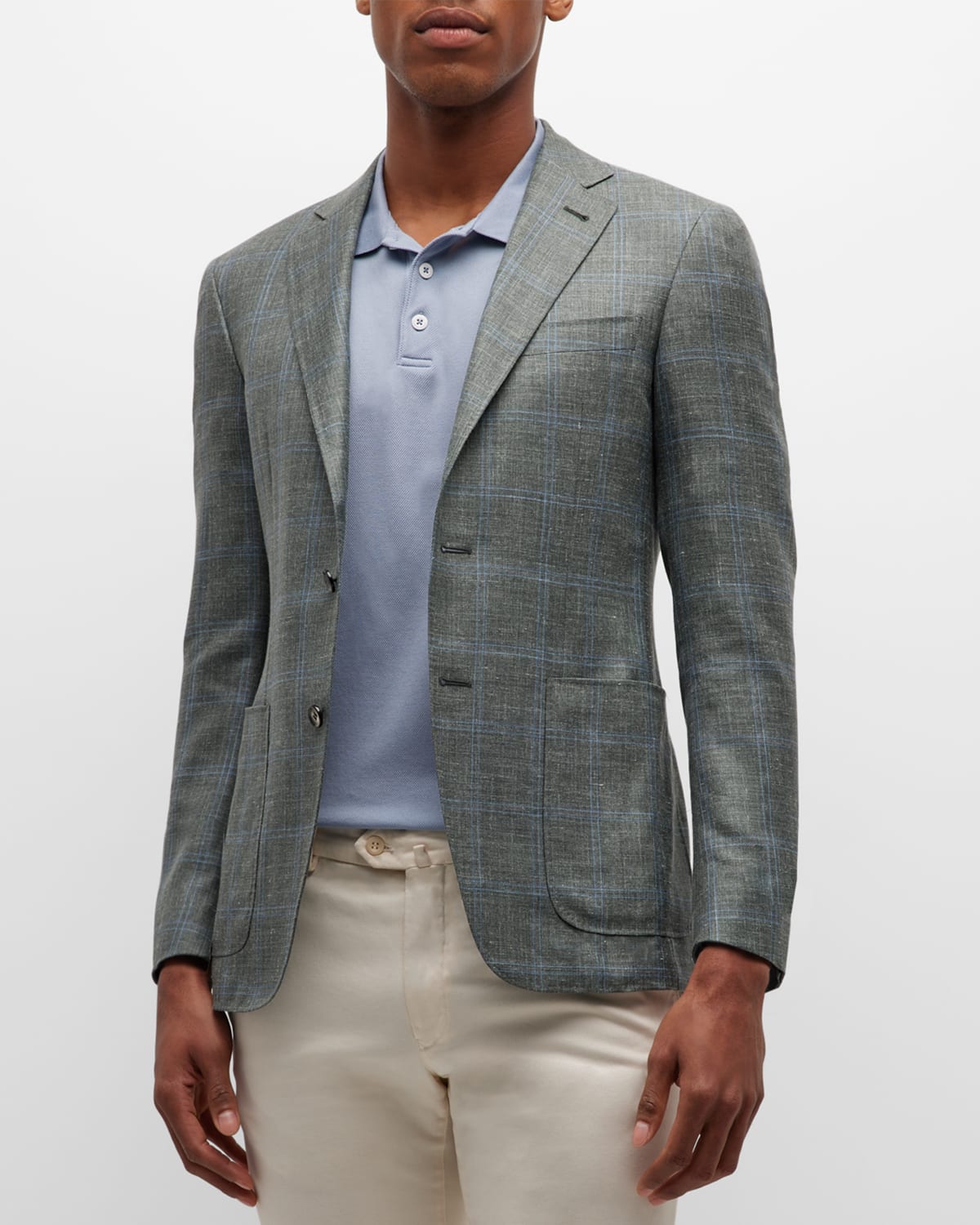 Brioni Men's Windowpane Sport Coat | Neiman Marcus