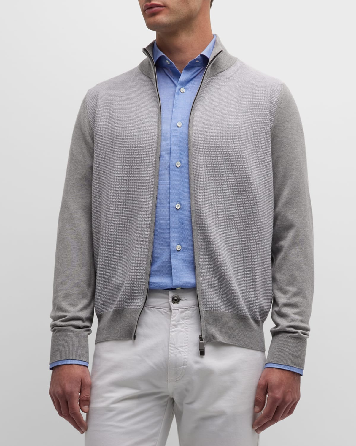 Neiman Marcus Men's Cashmere Full-Zip Sweater | Neiman Marcus