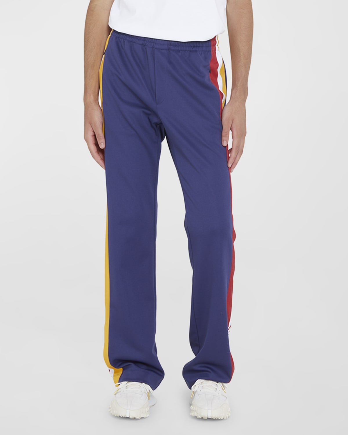 Dolce&Gabbana Men's Mixed Denim-Jersey Track Pants | Neiman Marcus