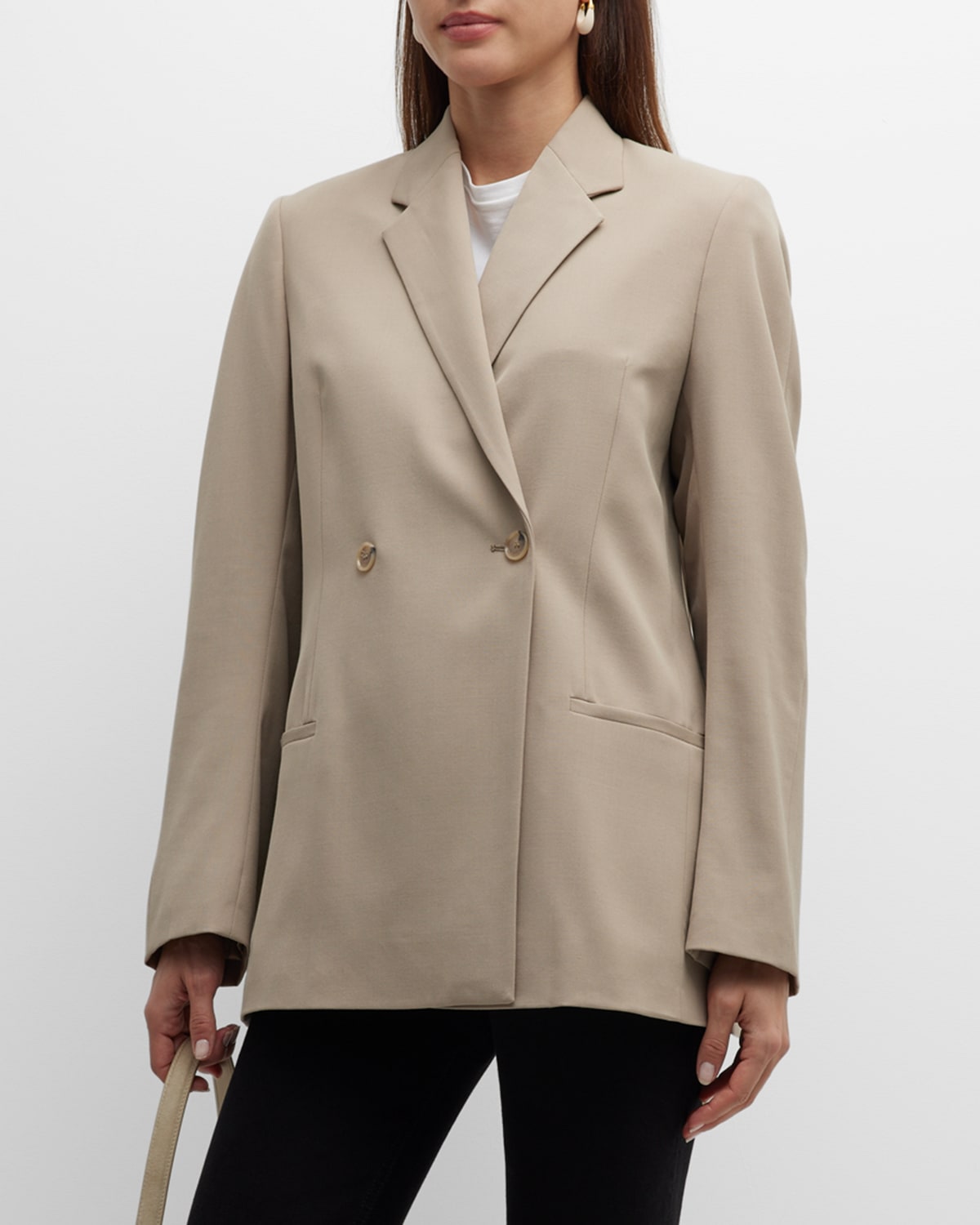 Jacquemus Tibau Linen Double-Breasted Blazer | Neiman Marcus