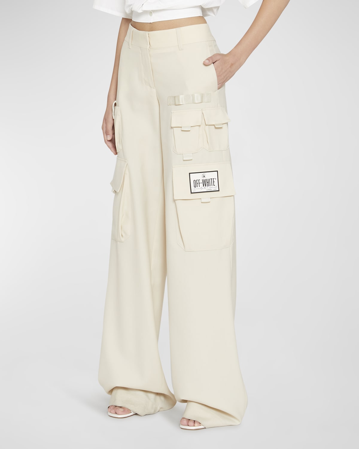 Vince Wide-Leg Cotton Cargo Pants | Neiman Marcus