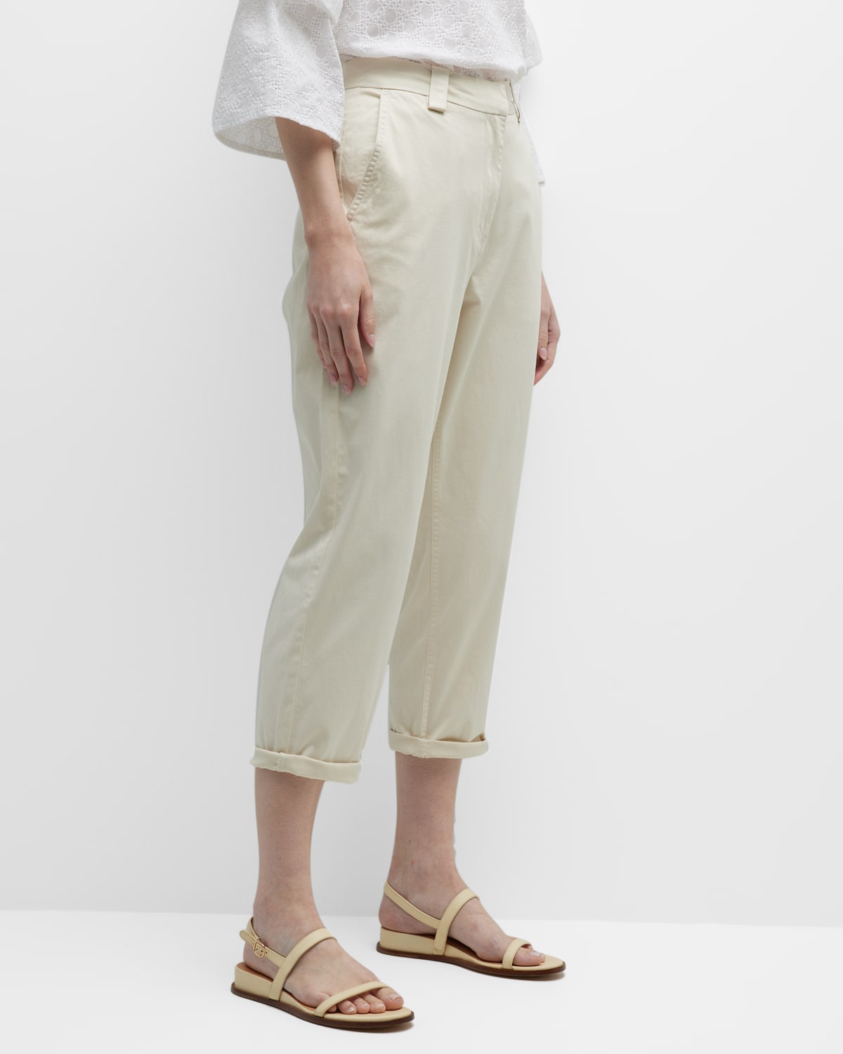 CAPSULE 121 Plus Size The Aluda Cropped High-Rise Pants | Neiman Marcus