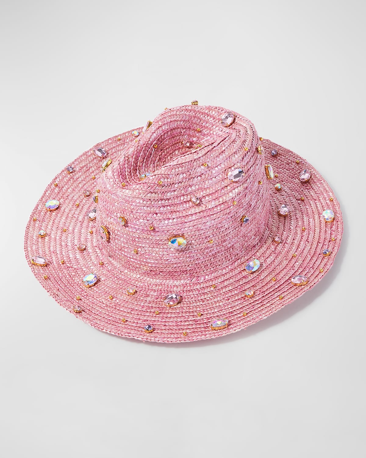 Lele Sadoughi Rainbow Raffia Bucket Hat | Neiman Marcus