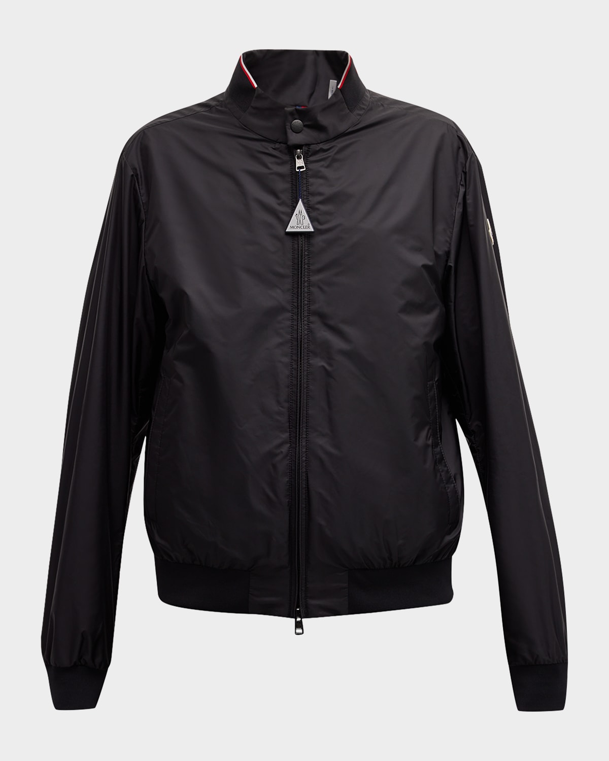 Moncler Men's Reppe Nylon Mock-Neck Jacket | Neiman Marcus