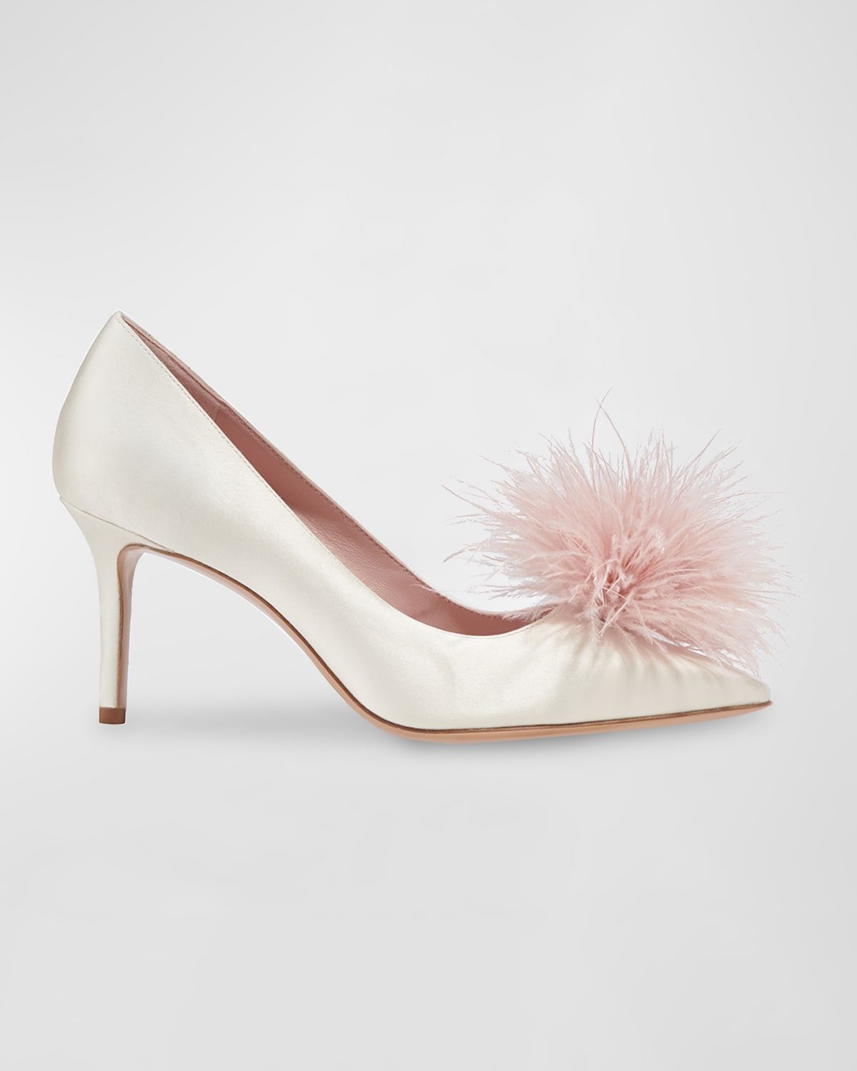 kate spade new york marabou suede feather pom pumps | Neiman Marcus