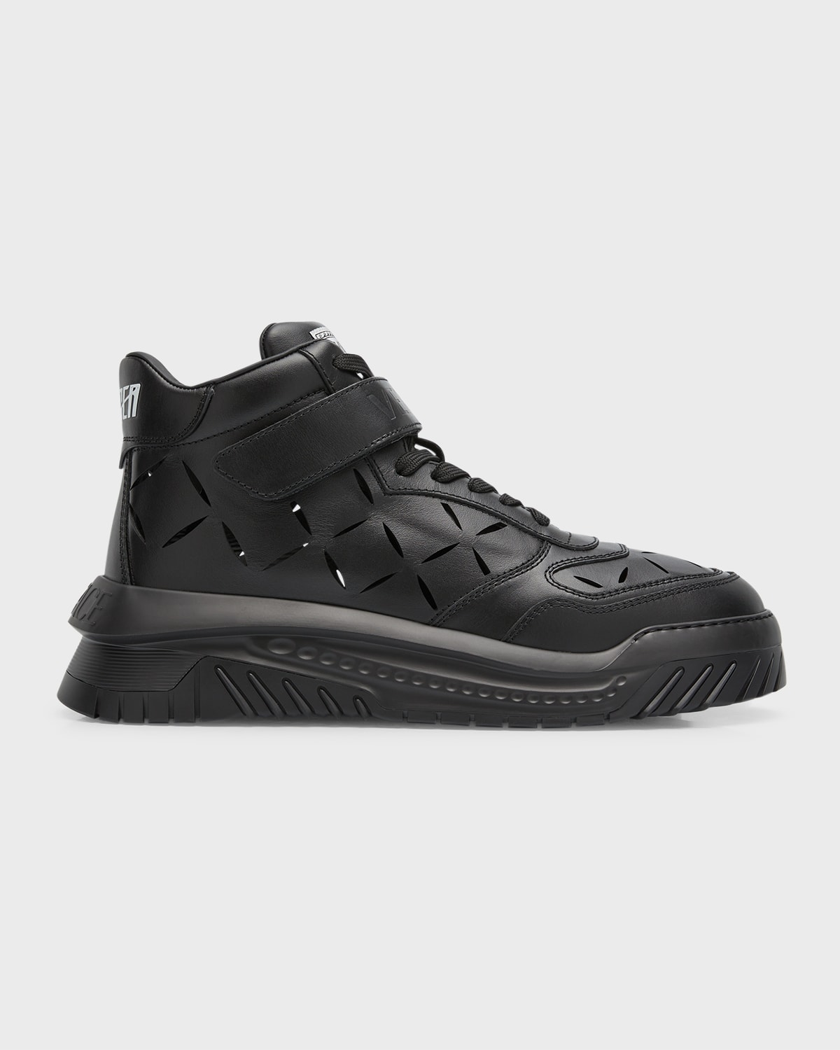 Versace Men's Odissea Tonal Leather Sneakers | Neiman Marcus