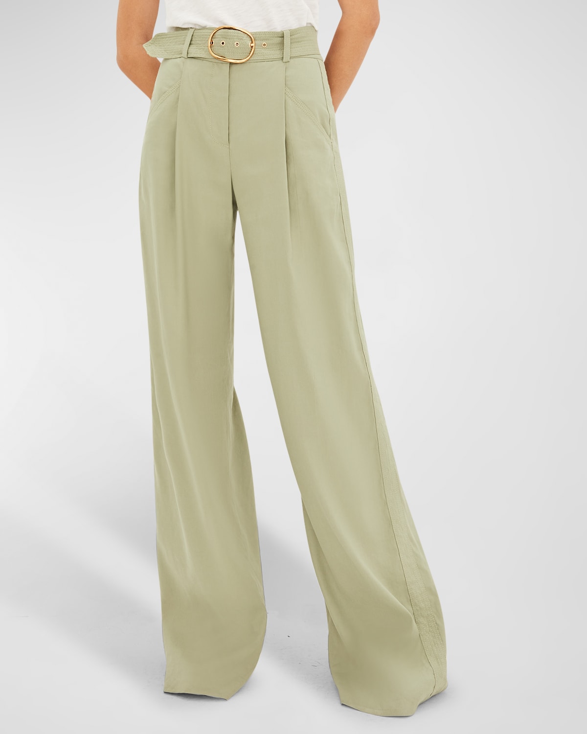 Veronica Beard Tonelli Plaid Wide-Leg Suit Pants | Neiman Marcus
