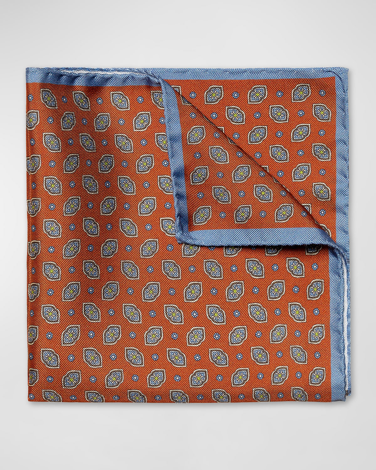 Eton Men's Micro-Floral Print Silk Pocket Square | Neiman Marcus