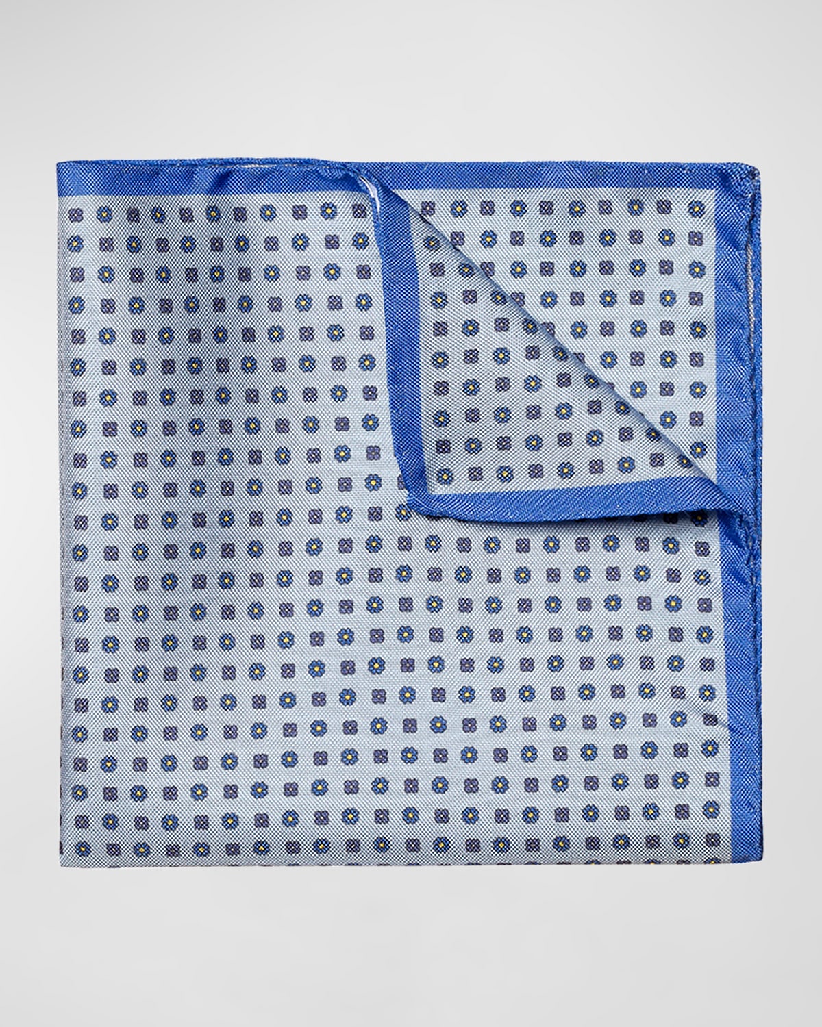 Eton Men's Floral-Print Silk Pocket Square | Neiman Marcus