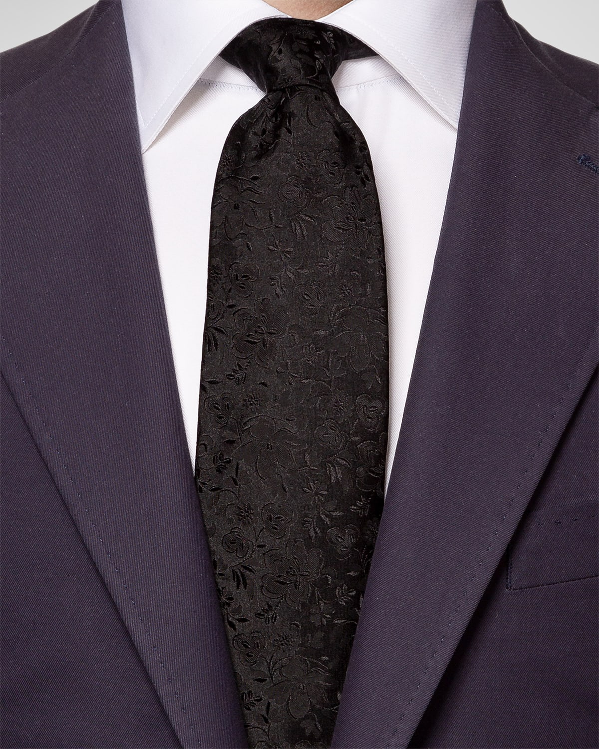 Eton Men's Medallion Jacquard Silk Tie | Neiman Marcus