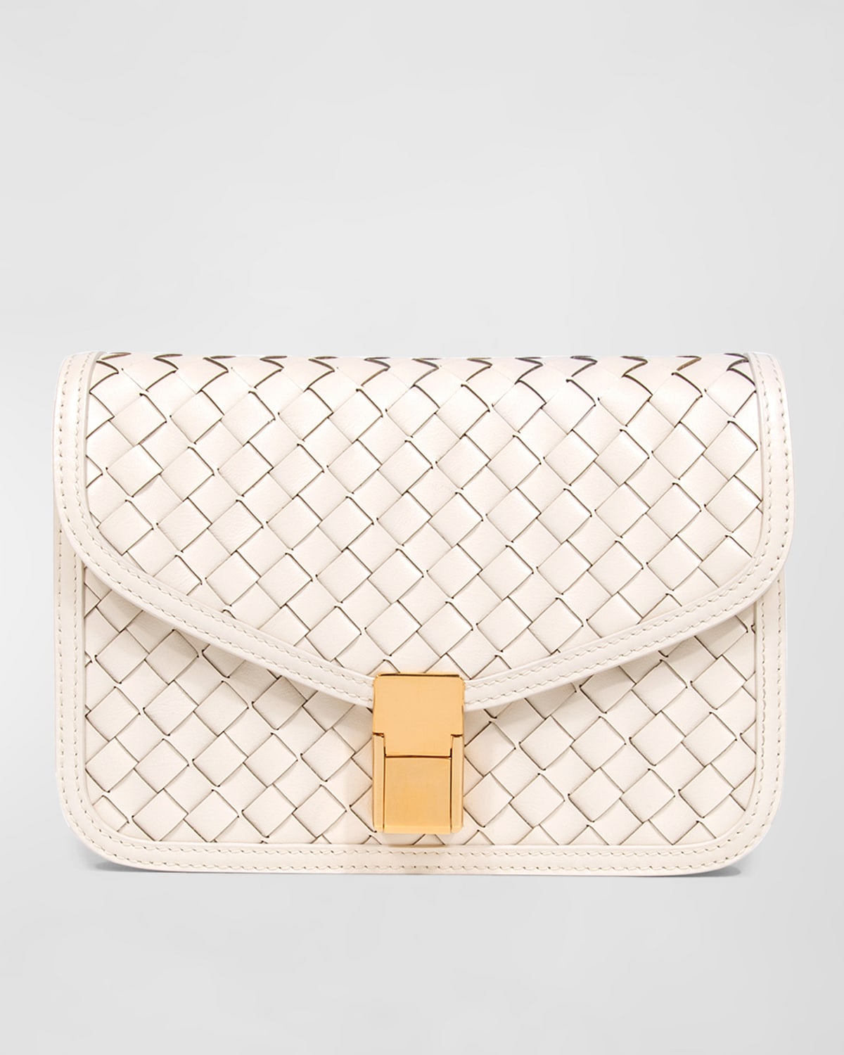 Marina Raphael June Woven Leather Saddle Crossbody Bag | Neiman Marcus