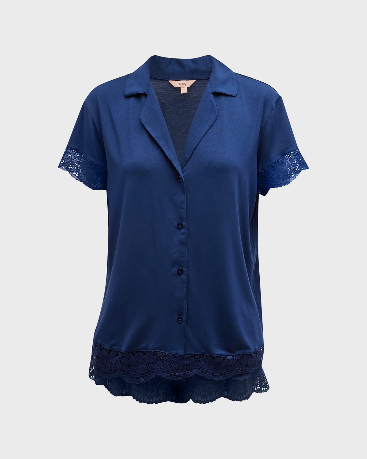 Eberjey Malou Lace-Trim Short Pajama Set | Neiman Marcus