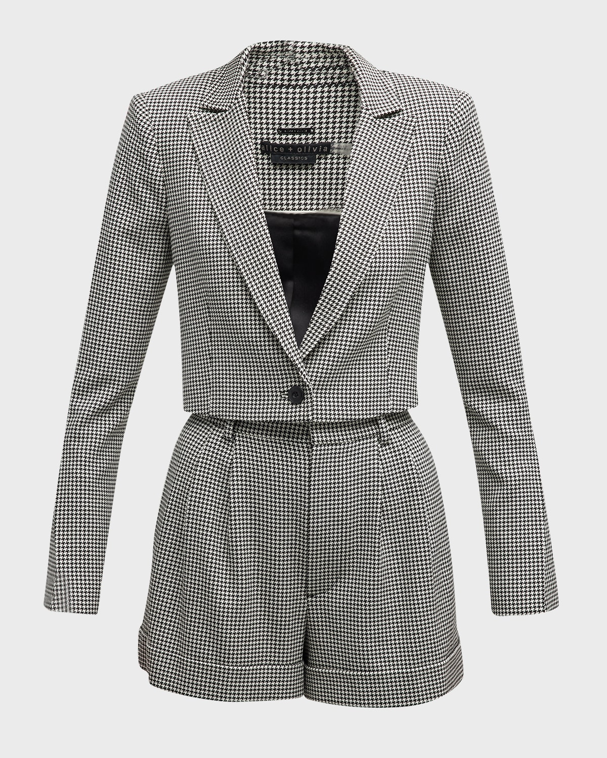 Alice + Olivia Breann Vegan Leather Snake Long Fitted Blazer | Neiman ...