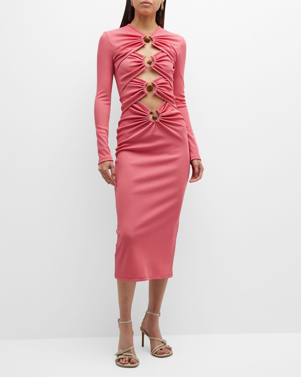 Rails Ashley Rib-Knit Midi Dress | Neiman Marcus