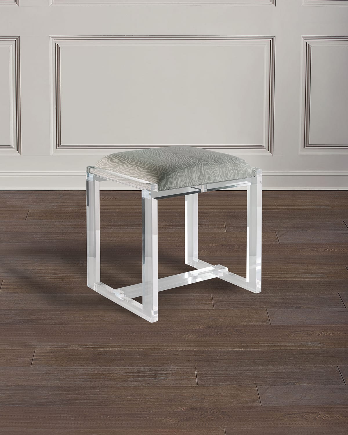 Port 68 Glencoe Lucite Bench, Prowling Khaki (Leopard Pattern) | Neiman ...