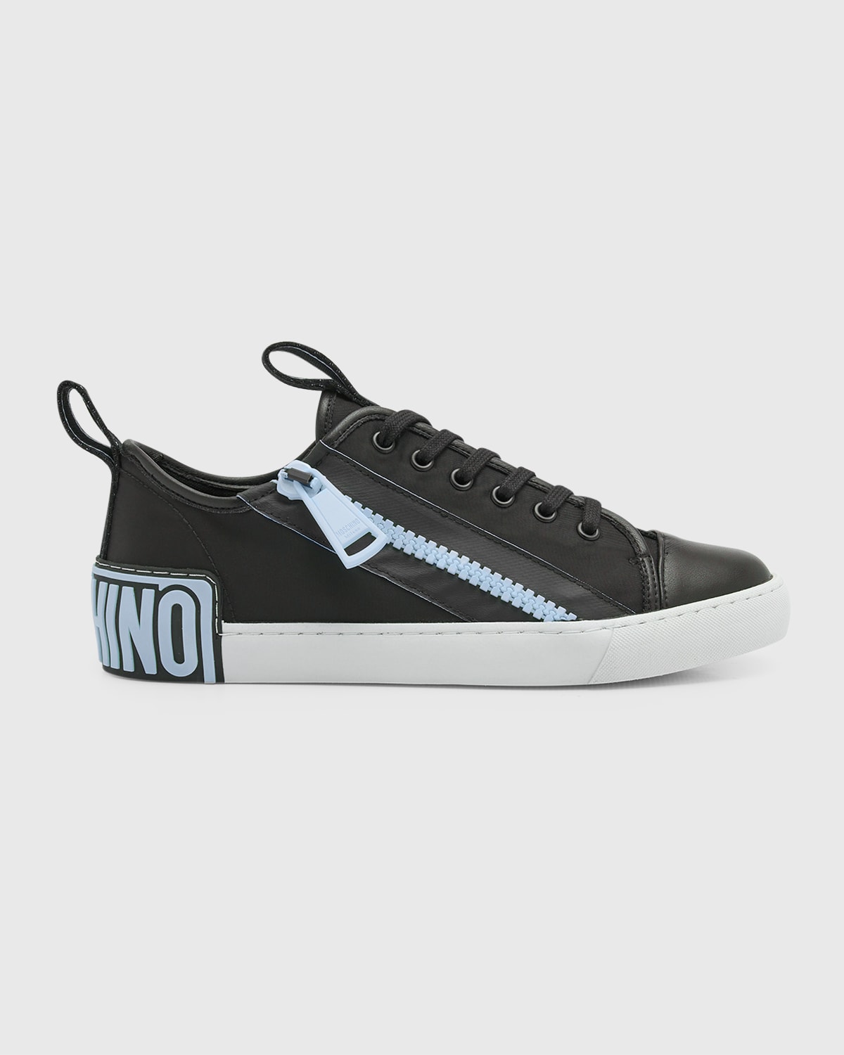Moschino Men's Maxi Logo Leather High-Top Sneakers | Neiman Marcus