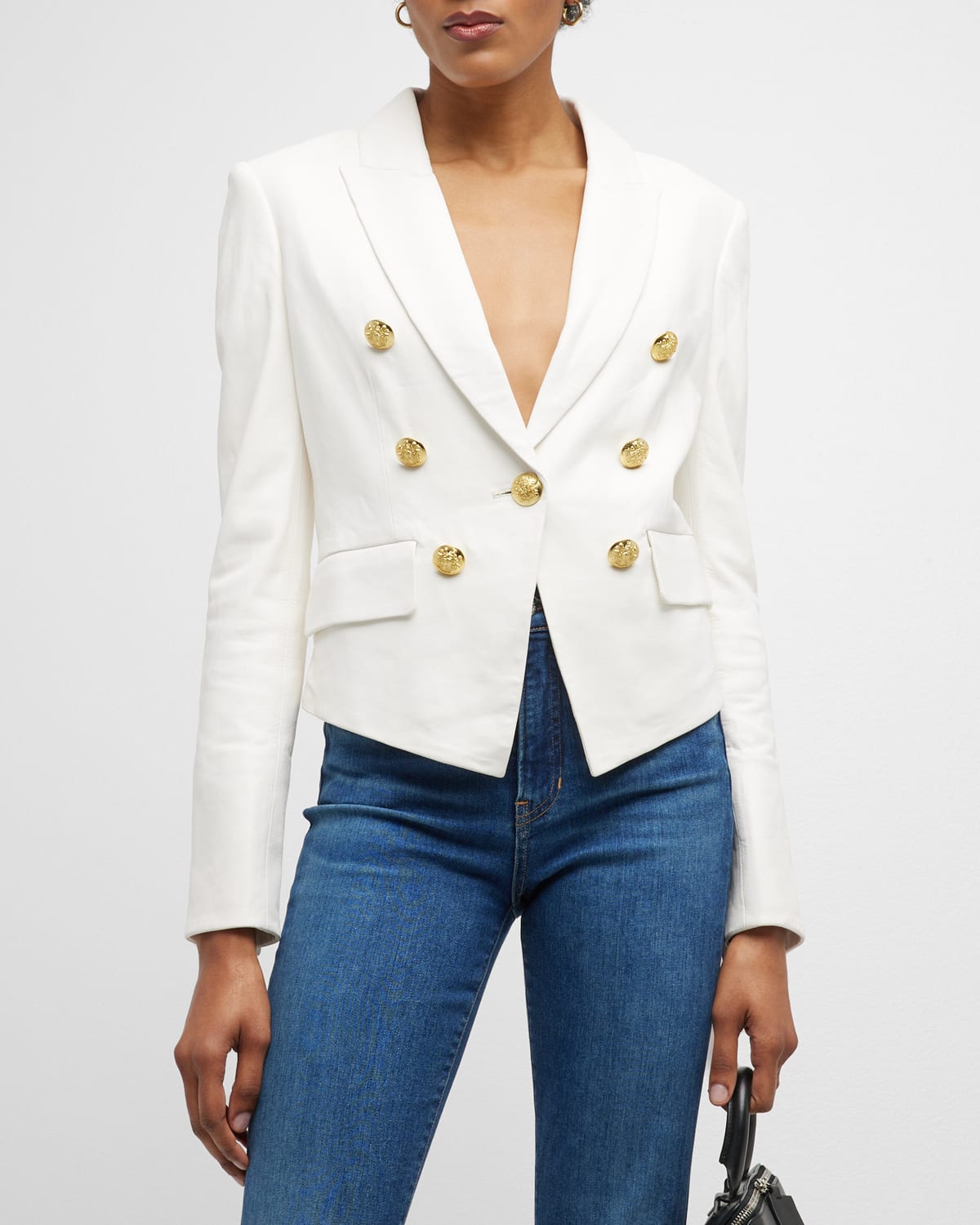 Veronica Beard Hosanna Linen Dickey Jacket | Neiman Marcus