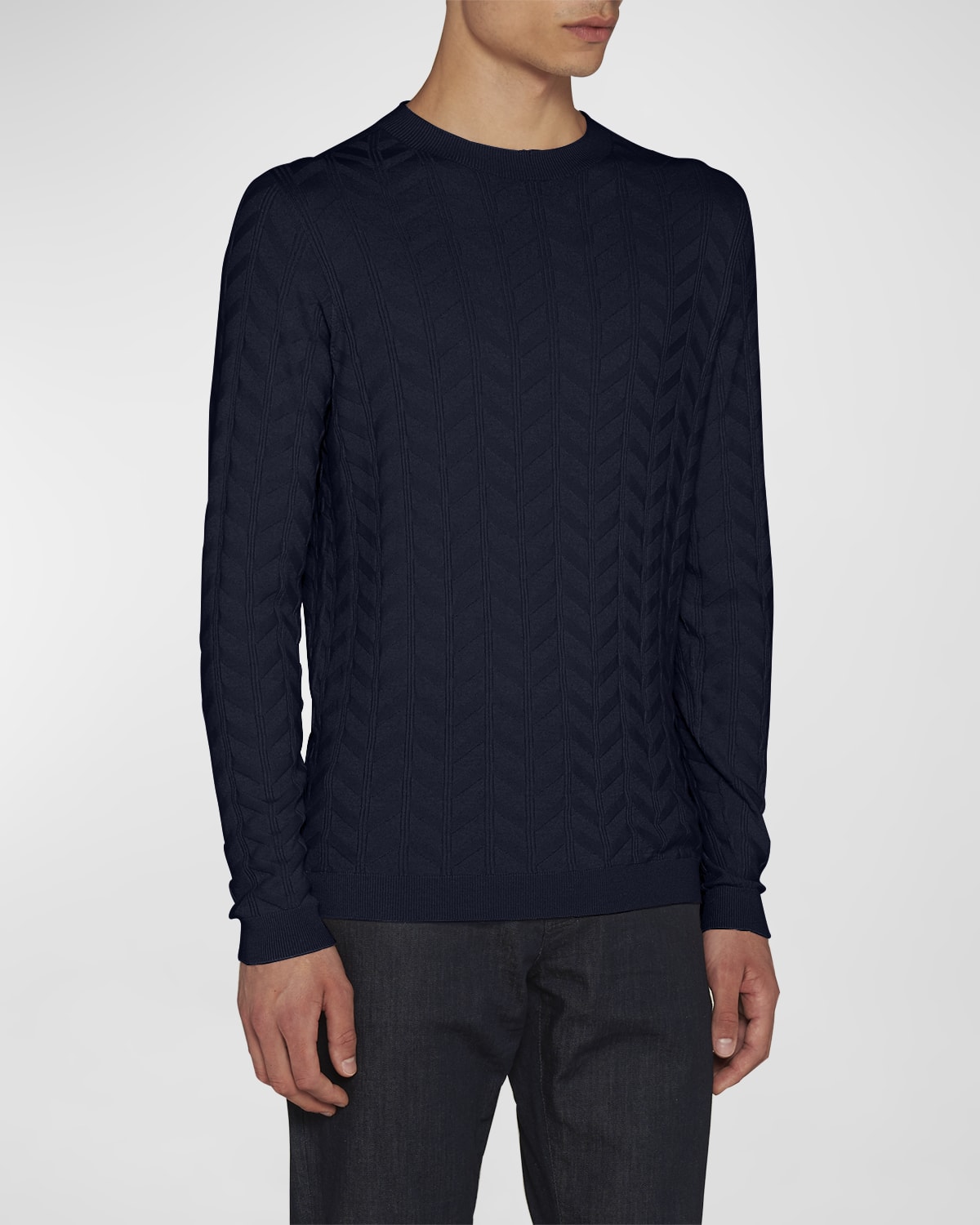 Giorgio Armani Men's Seamless Diamond-Stitch Sweater | Neiman Marcus