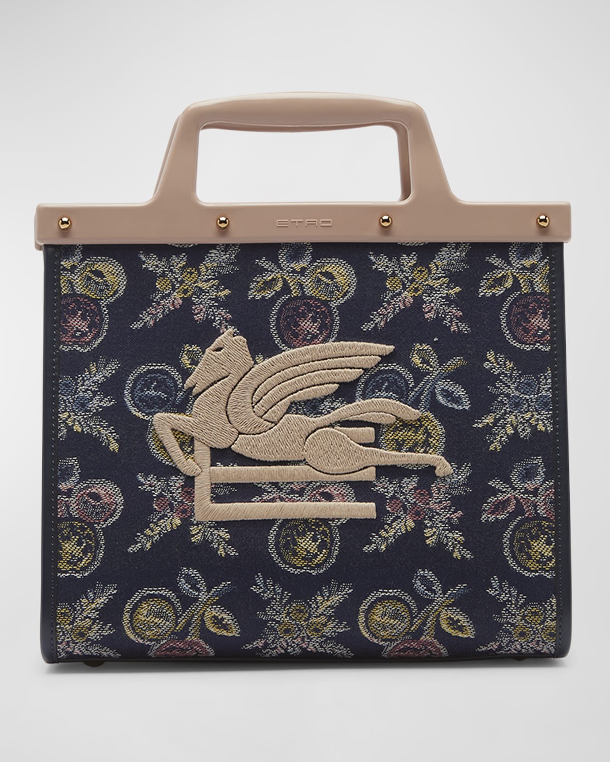 Etro Love Trotter Flower Canvas Shopping Tote Bag | Neiman Marcus