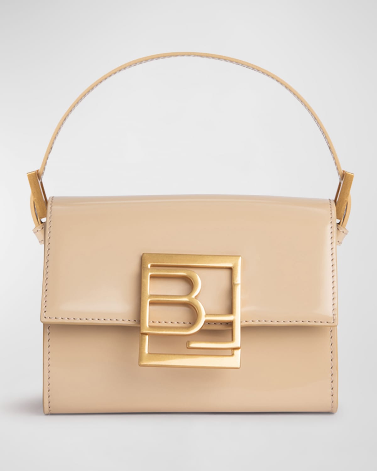 BY FAR Amber Semi-Patent Leather Shoulder Bag | Neiman Marcus