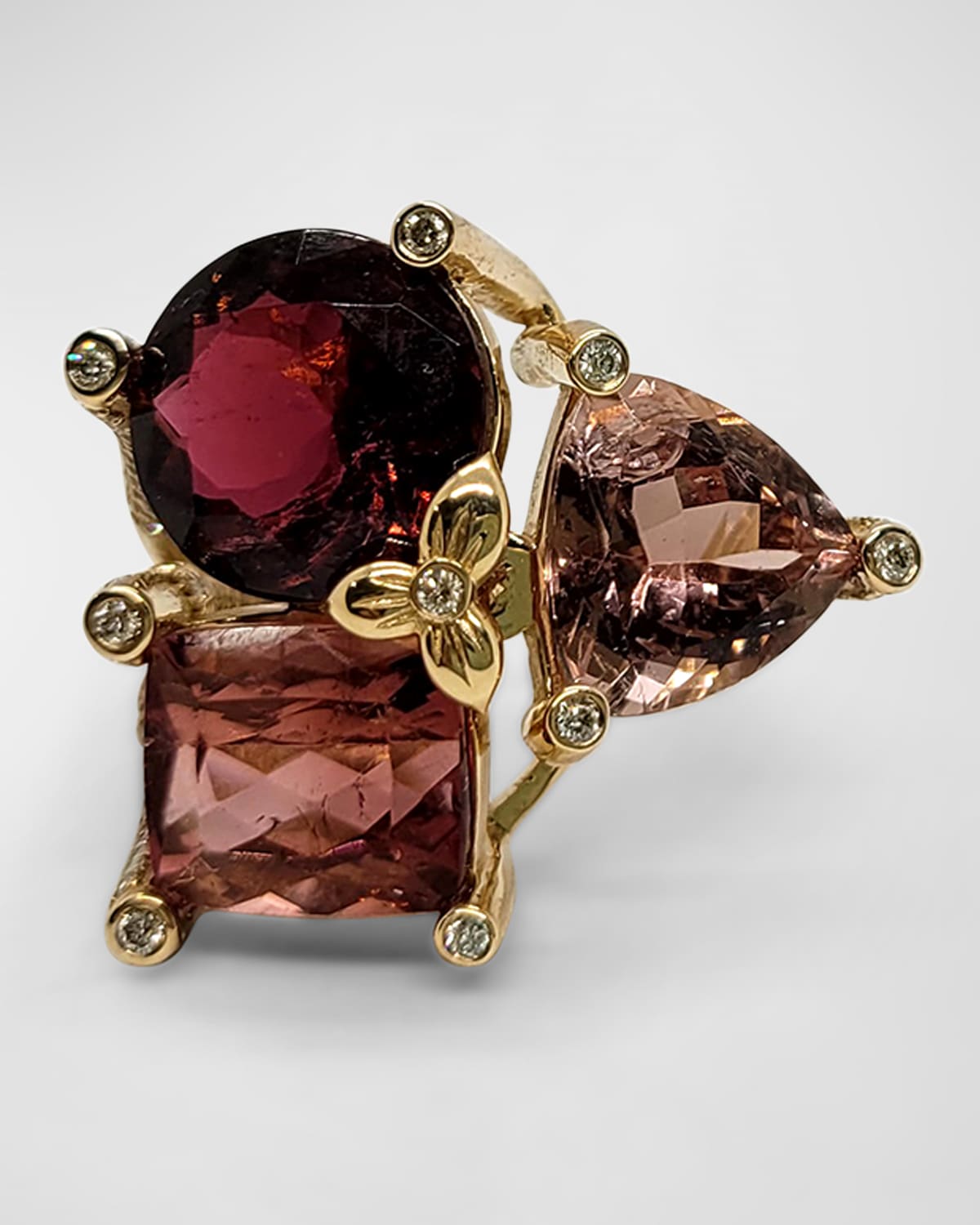 Stephen Dweck American Turquoise Champagne Diamond Ring, Size 7 ...