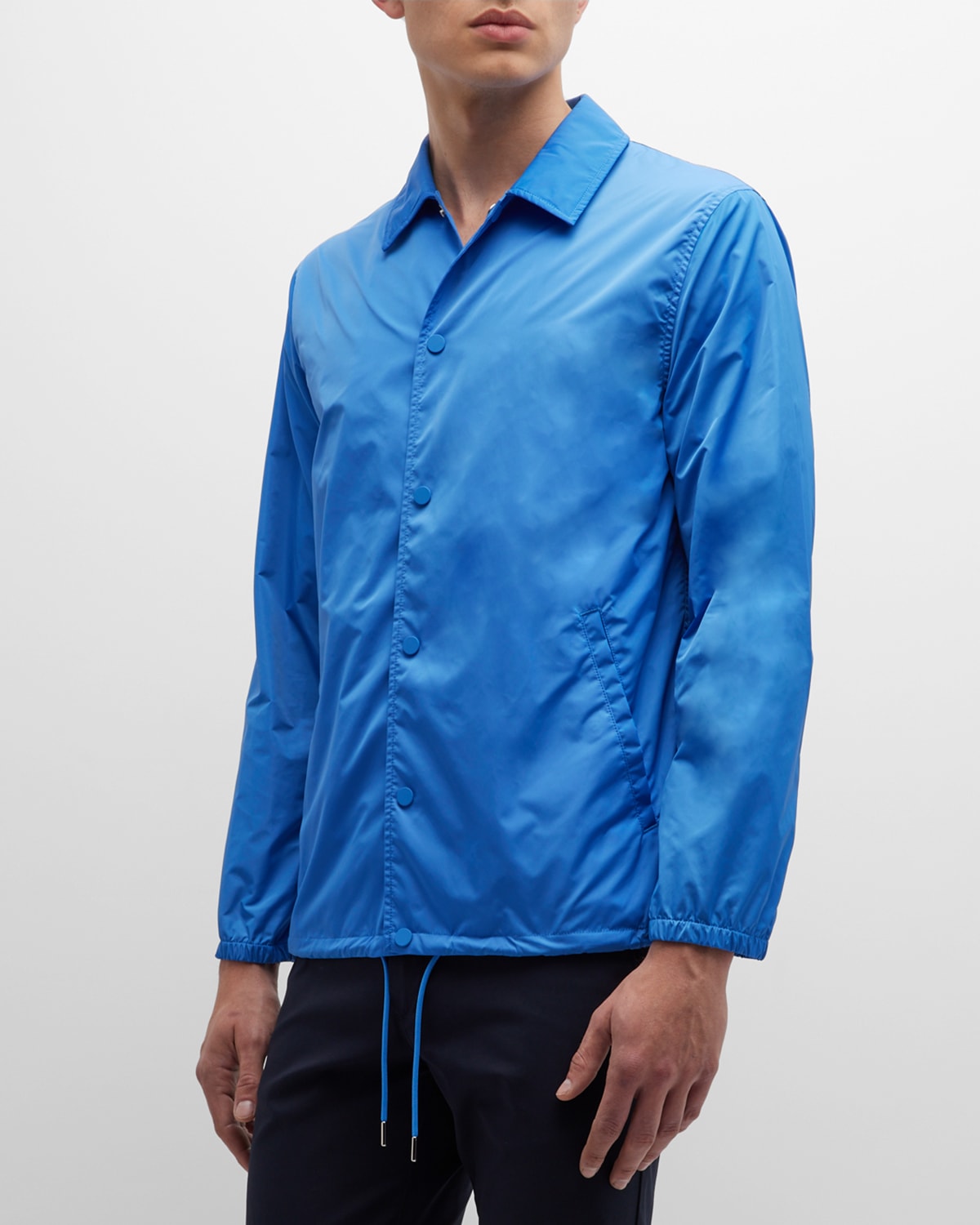 Theory Men's 4-Way Stretch Varsity Jacket | Neiman Marcus