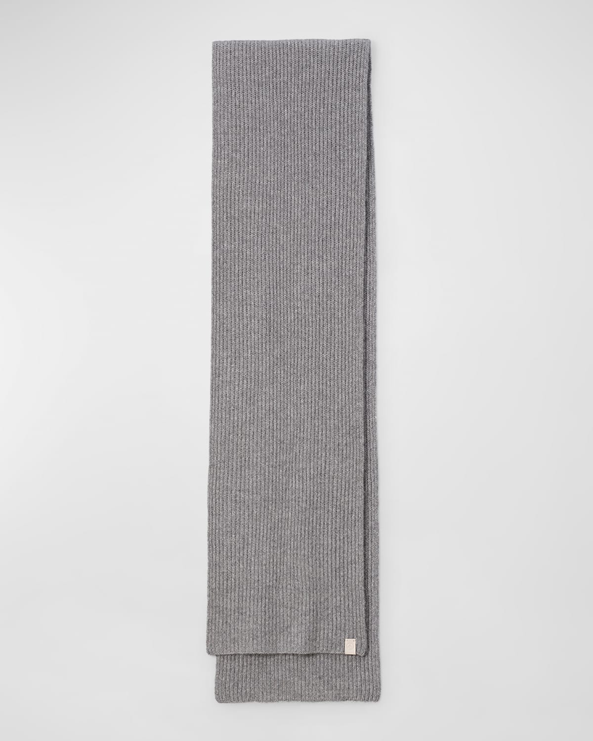 Moncler Cashmere Knit Logo Scarf Neiman Marcus