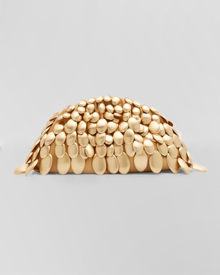 Cult Gaia Nala Mini Shell Metallic Clutch Bag | Neiman Marcus