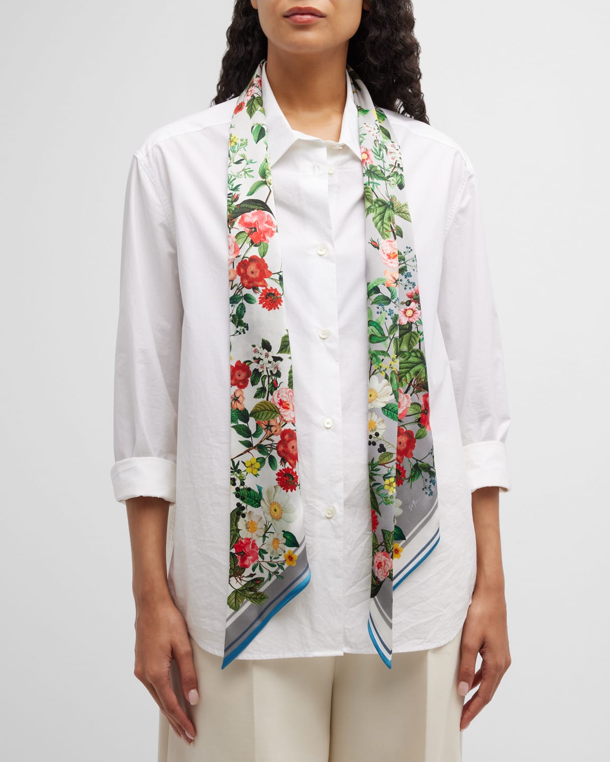 St. Piece Sonia Floral Silk Scarf | Neiman Marcus