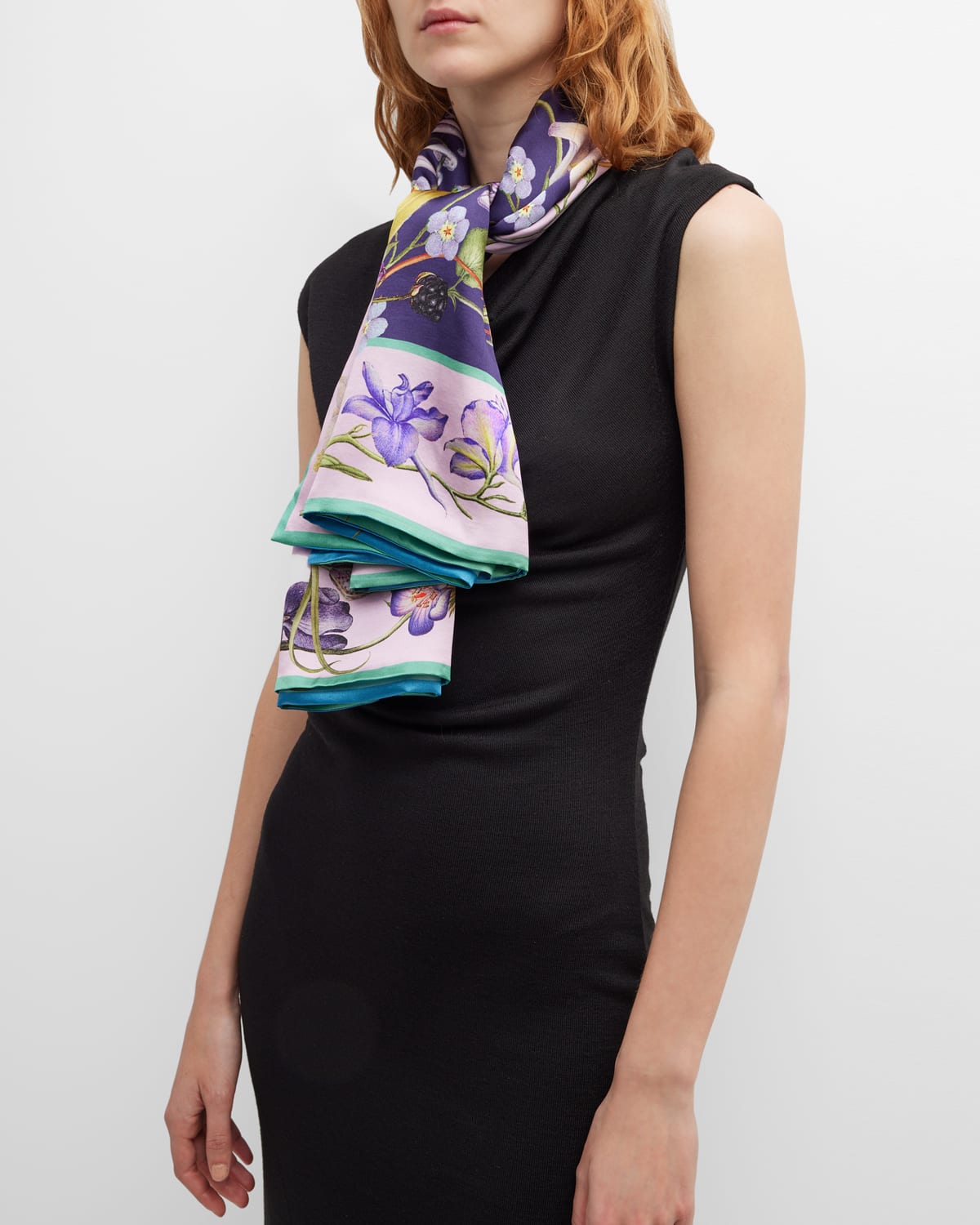 St. Piece Stephanie Floral Silk Square Scarf | Neiman Marcus