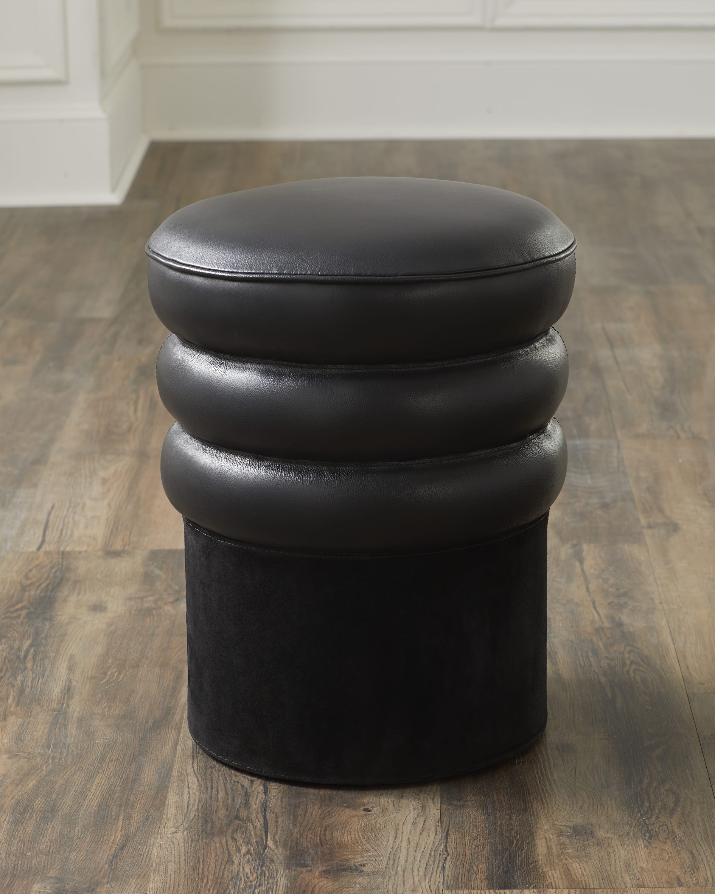 Massoud Glory Leather Ottoman | Neiman Marcus